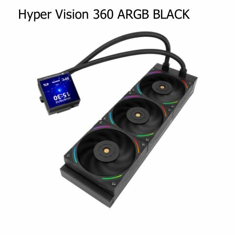 Вентилятор Hyper Vision 360 ARGB BLACK, черный матовый