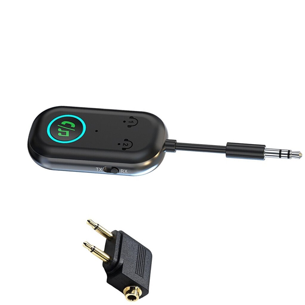 Аудио адаптер 2 в 1 передатчик-приемник с поддержкой Bluetooth для 2 устройств
