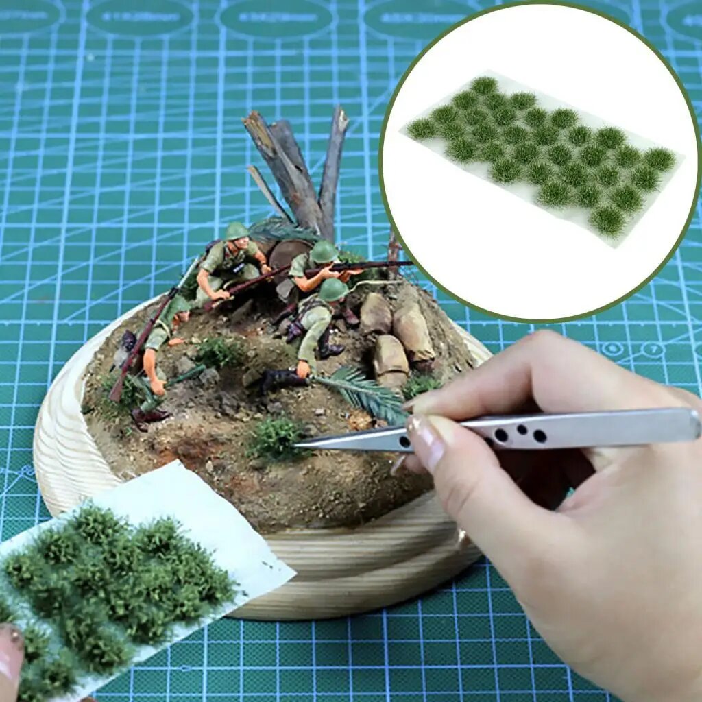 Статические травы Sharprepublic для моделирования железной дороги 1/35 1/64 1/72 1/100 зеленый