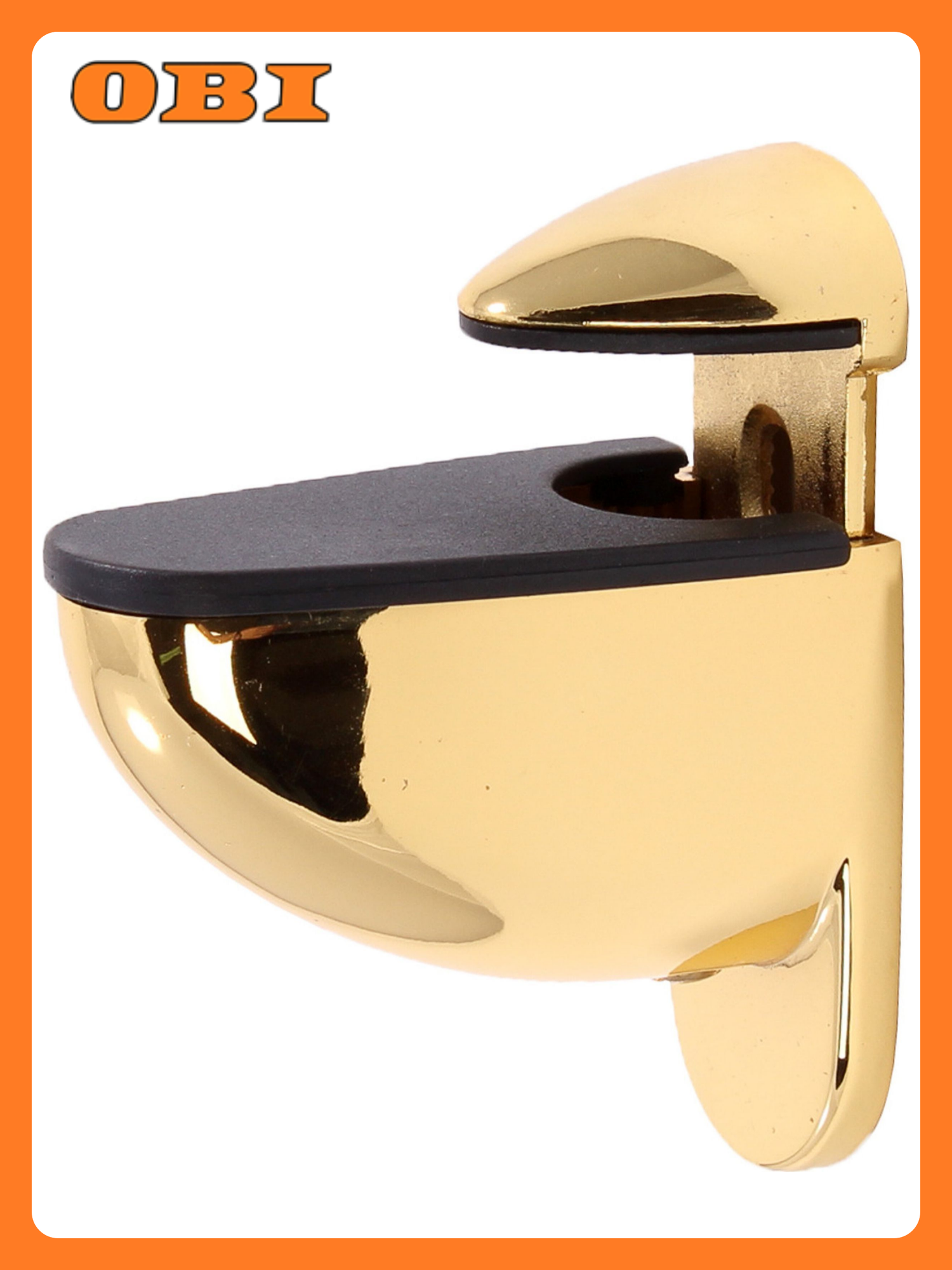 Кронштейн Larvij Пеликан, для полок, металл, золотистый, 220x30x100мм