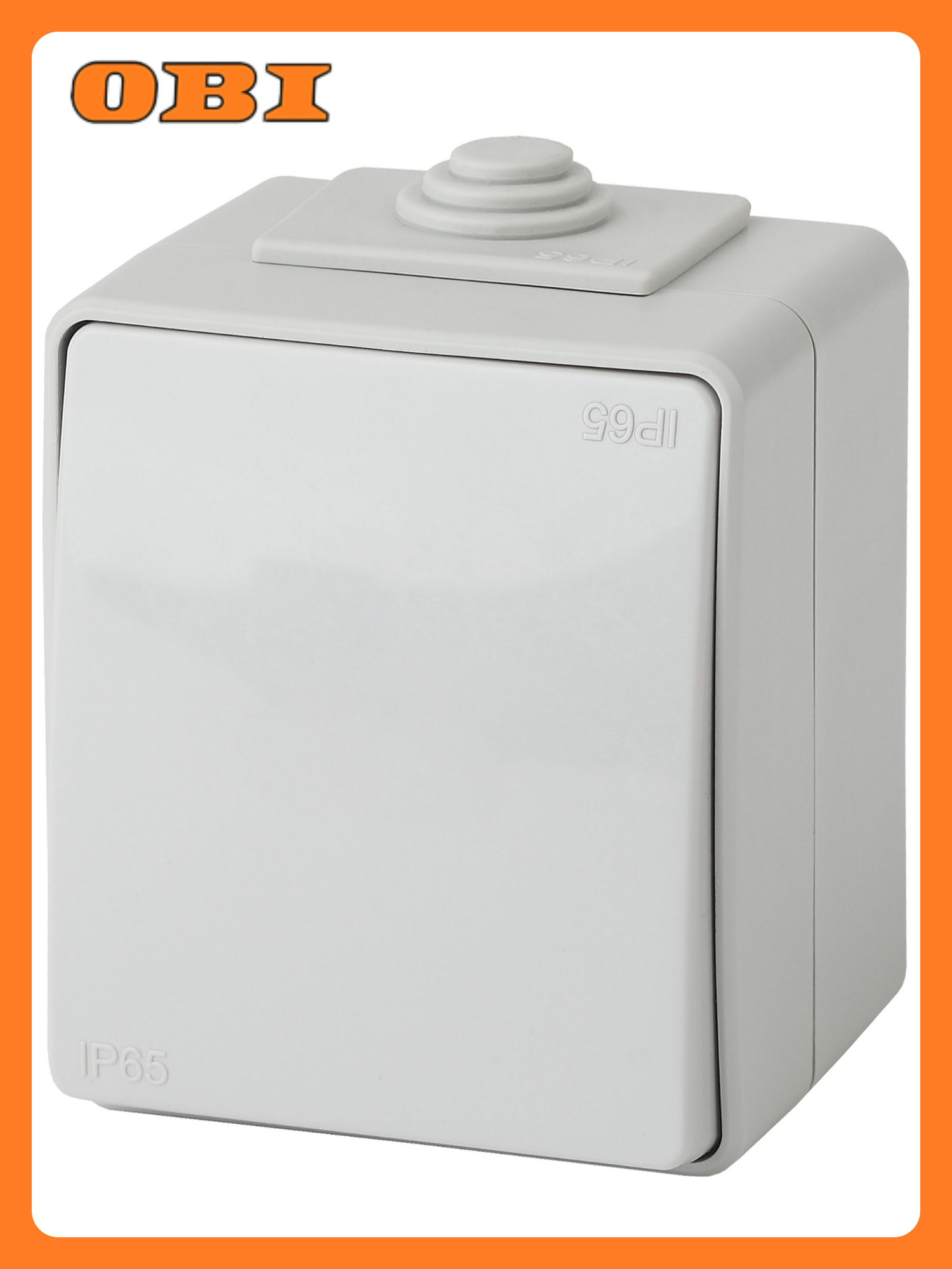 Выключатель ЭРА Эксперт IP65, 10A, накладной, поликарбонат, серый