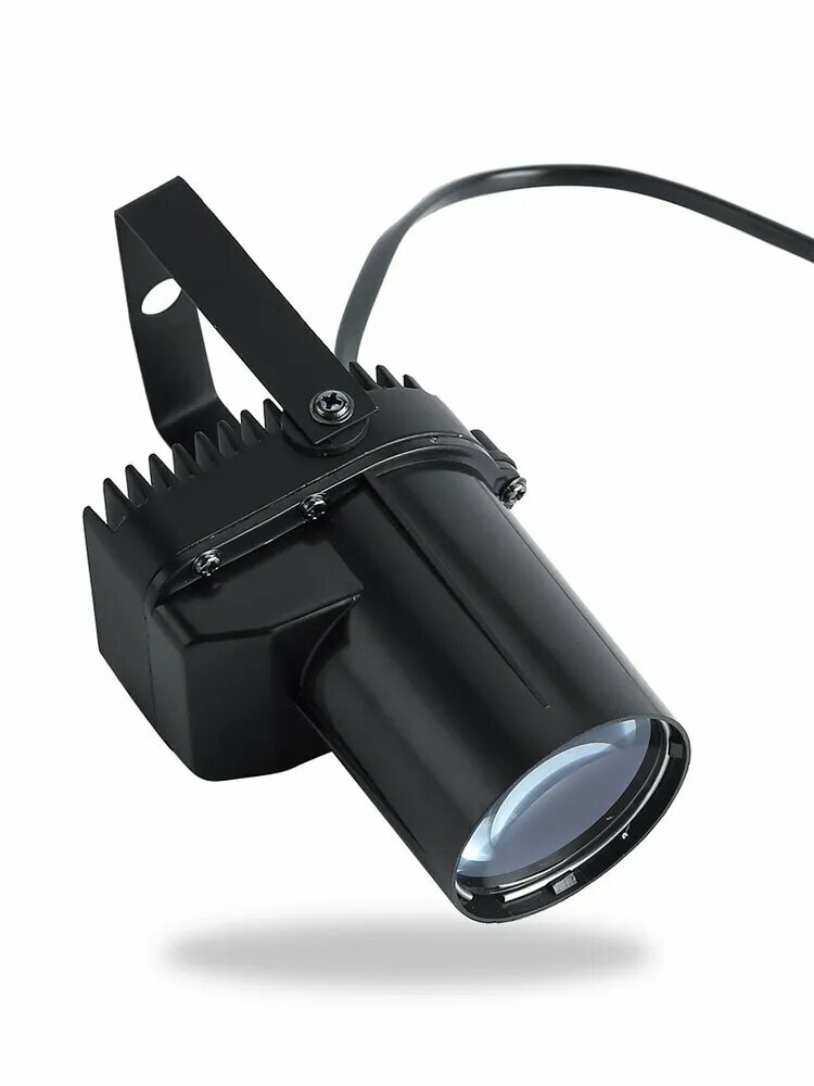 Прожектор Zipeilly LED с узким лучом 8 , белый свет, черный