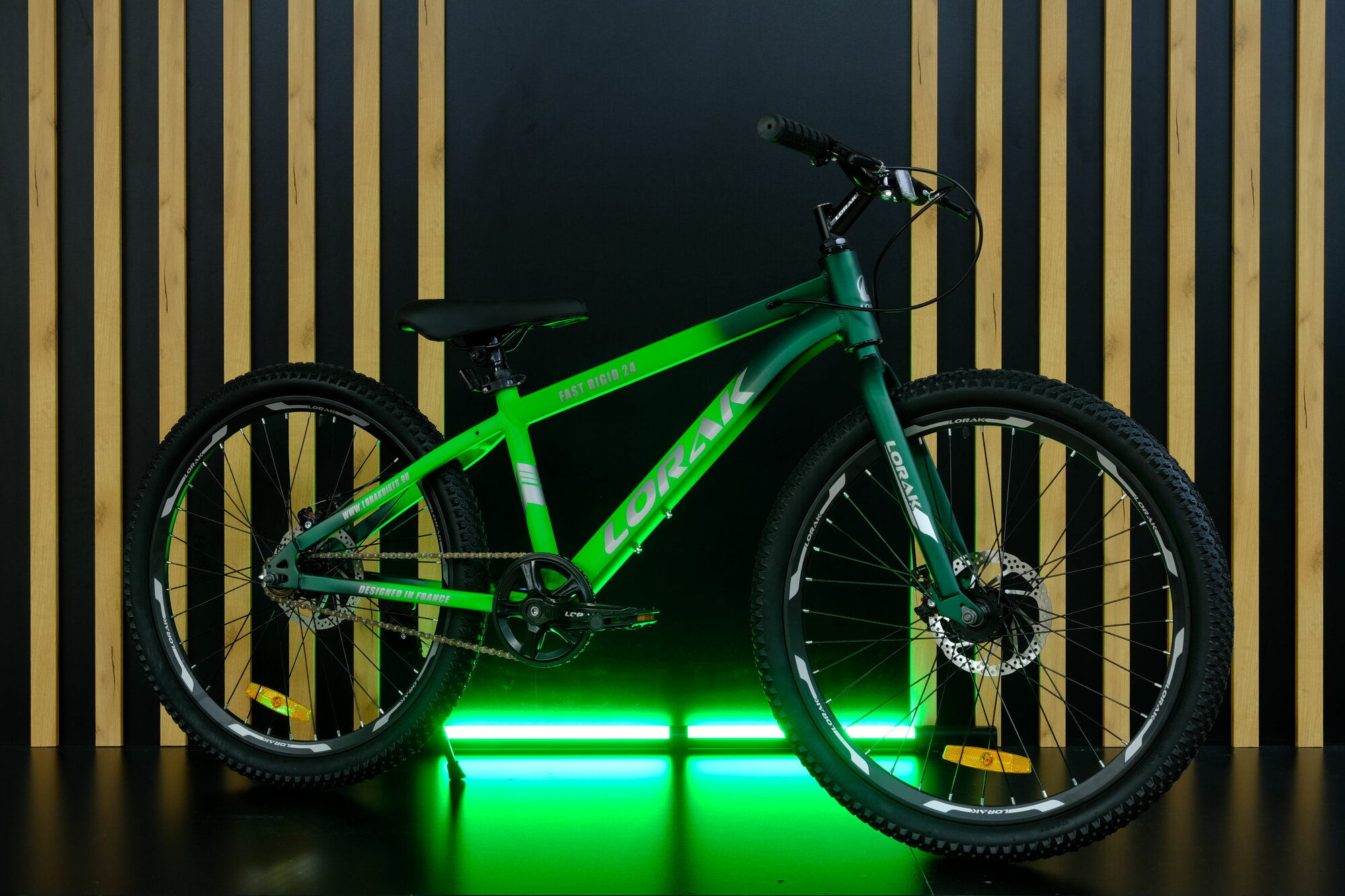 Велосипед подростковый односкоростной LORAK Fast Rigid 1ск 24 матовый зеленый под рост 130-150 см