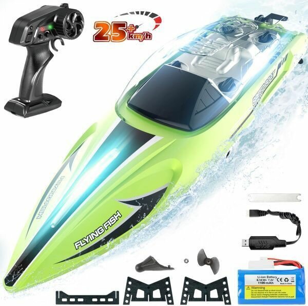 Радиоуправляемый катер RARIDS (36 см, 25 км/ч) - HJ813-GREEN
