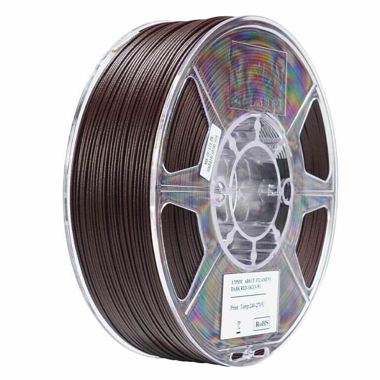 Катушка eABC-CF пластика ESUN, 1.75 мм, 1 кг, темно-красный EABS-CF175AR1
