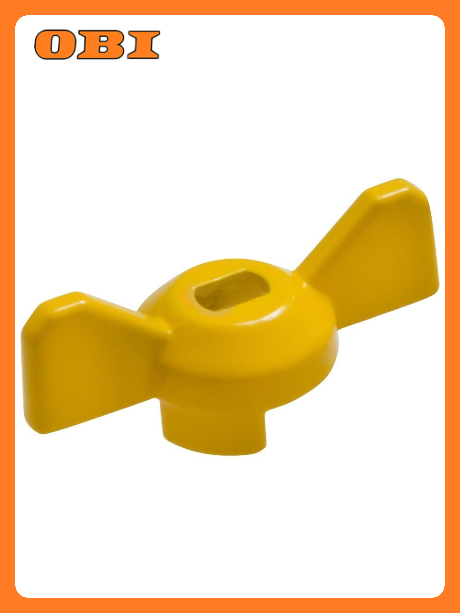 Ручка-бабочка MasterProf MP-У, для крана, усиленная, желтая, 1/2" - 3/4"