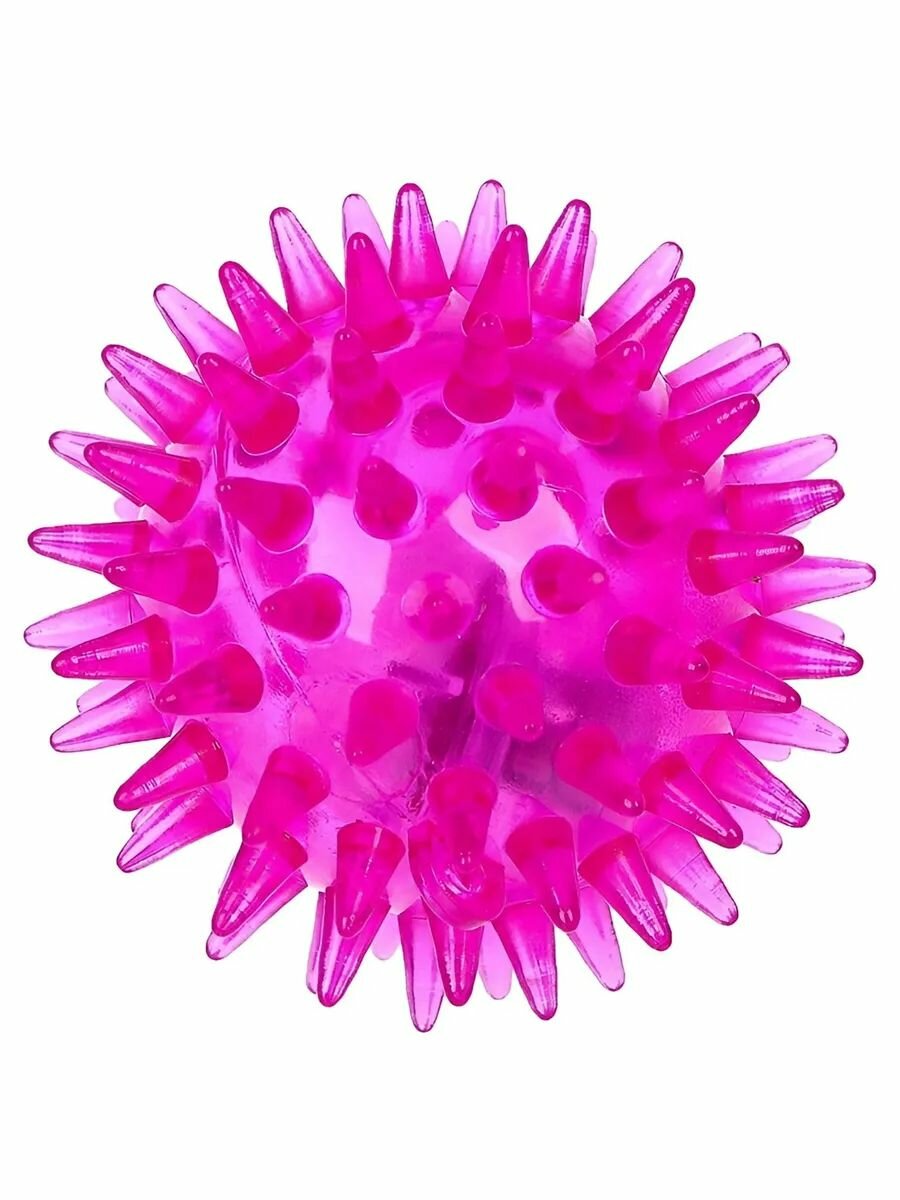 Массажный мячик "Ёжик" / Мяч световой тактильный матовый 5 см с шипами