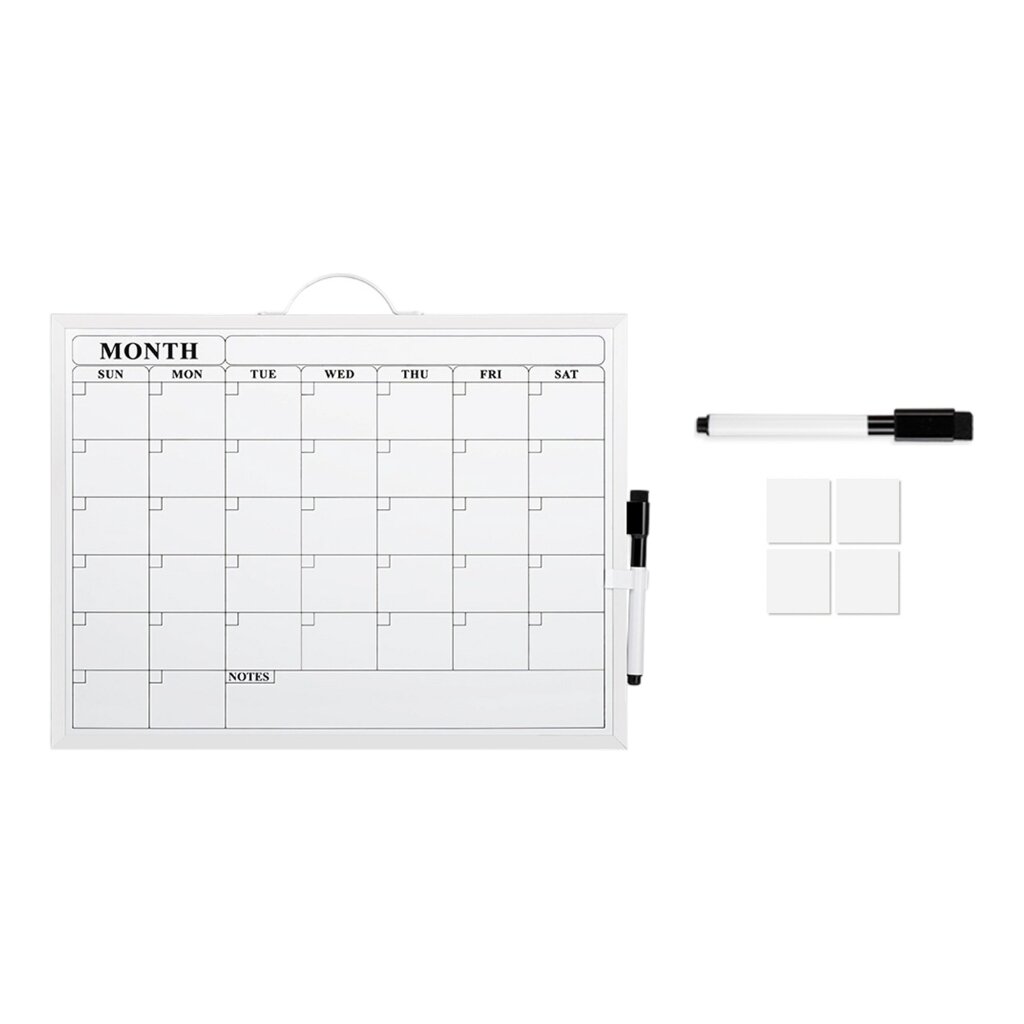 Доска с ежемесячным календарем Доска для письма в алюминиевой рамке с магнитными поверхностями Реверсивная панель для использования в офисе и школе