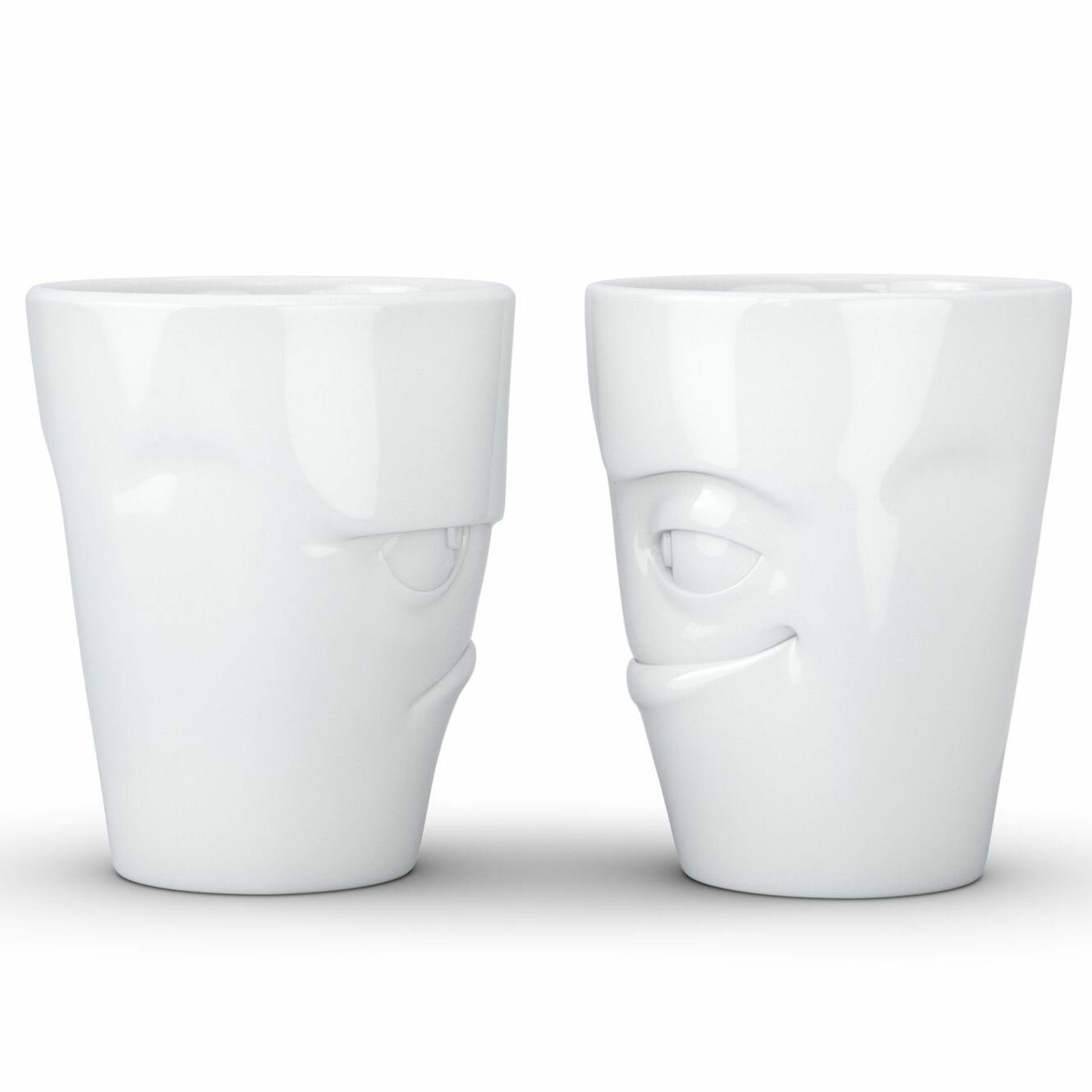 Набор кружек Tassen Mug set no. 1 Grumpy & Impish without handle in white 01.27.01
