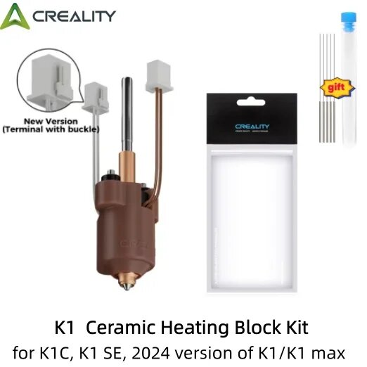 Creality, новая версия K1C k1 Max Hotend, комплект керамических нагревательных блоков, детали 3D-принтера, быстросменное сопло, устойчивость к разрыву тепла, Hotend