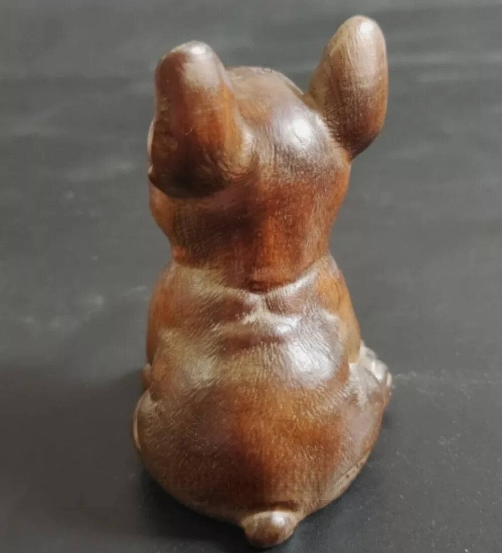Деревянная статуэтка собаки netsuke — фото 1