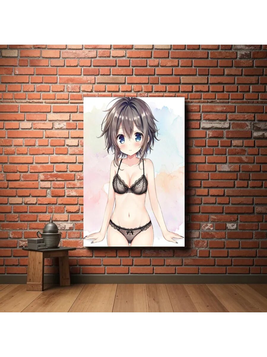 Картина SonPicture "Девушка в нижнем белье", аниме-арт, 22x32 см, на подрамнике, хлопок