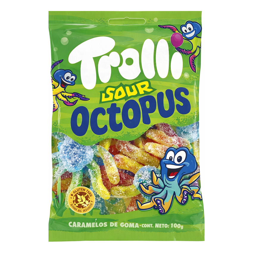 Trolli жевательный мармелад Осьминог кислый 100 гр
