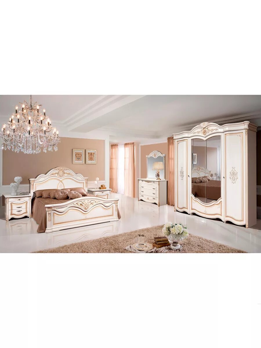 Спальня Джулия 4К слоновая кость
