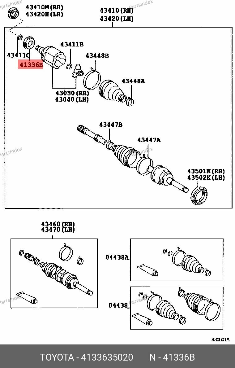 Пыльник металический сальника привода, TOYOTA 4133635020