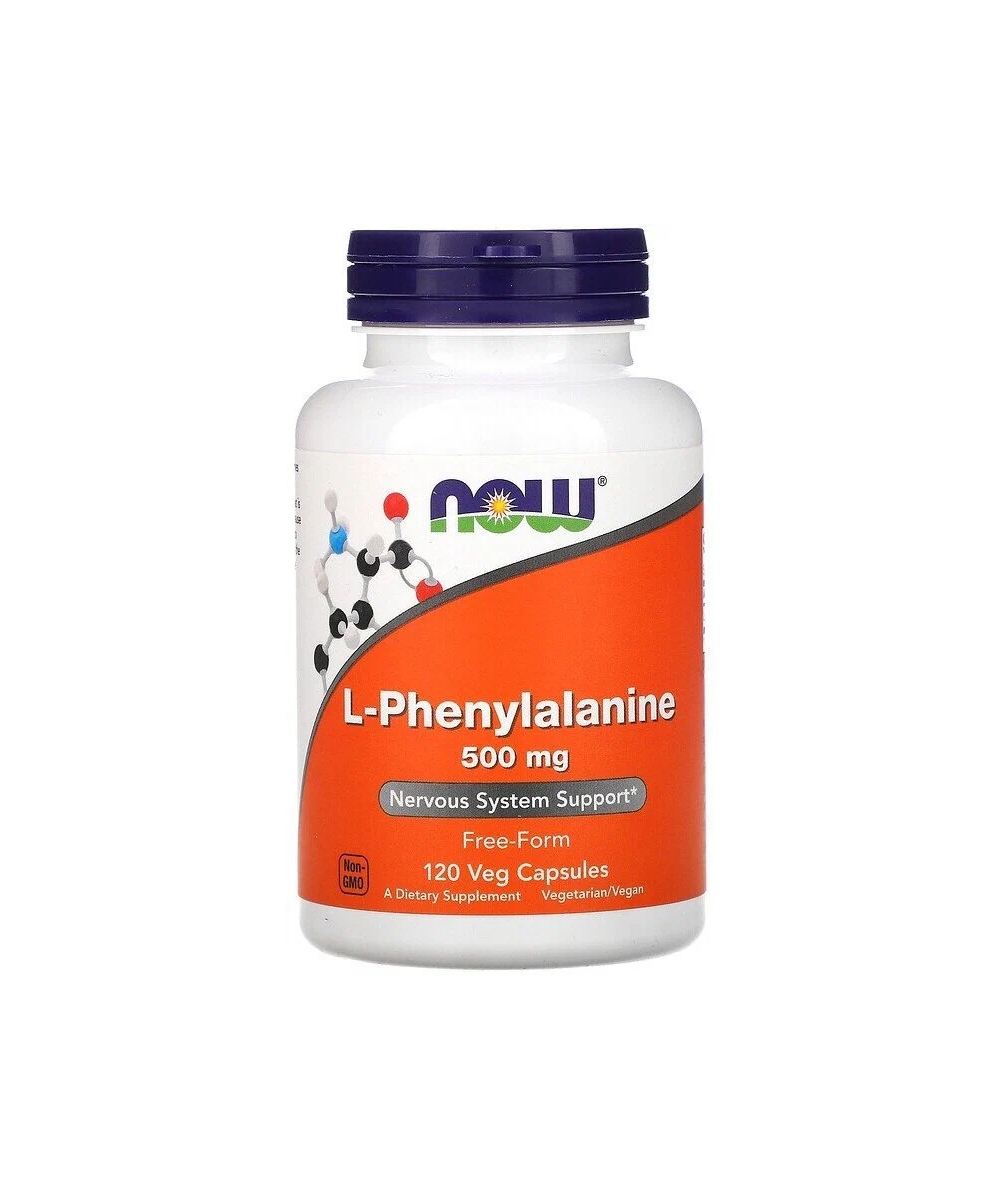 Аминокислота NOW Foods "L-Phenylalanine", Фенилаланин для спортсменов, 120 капсул, 500мг