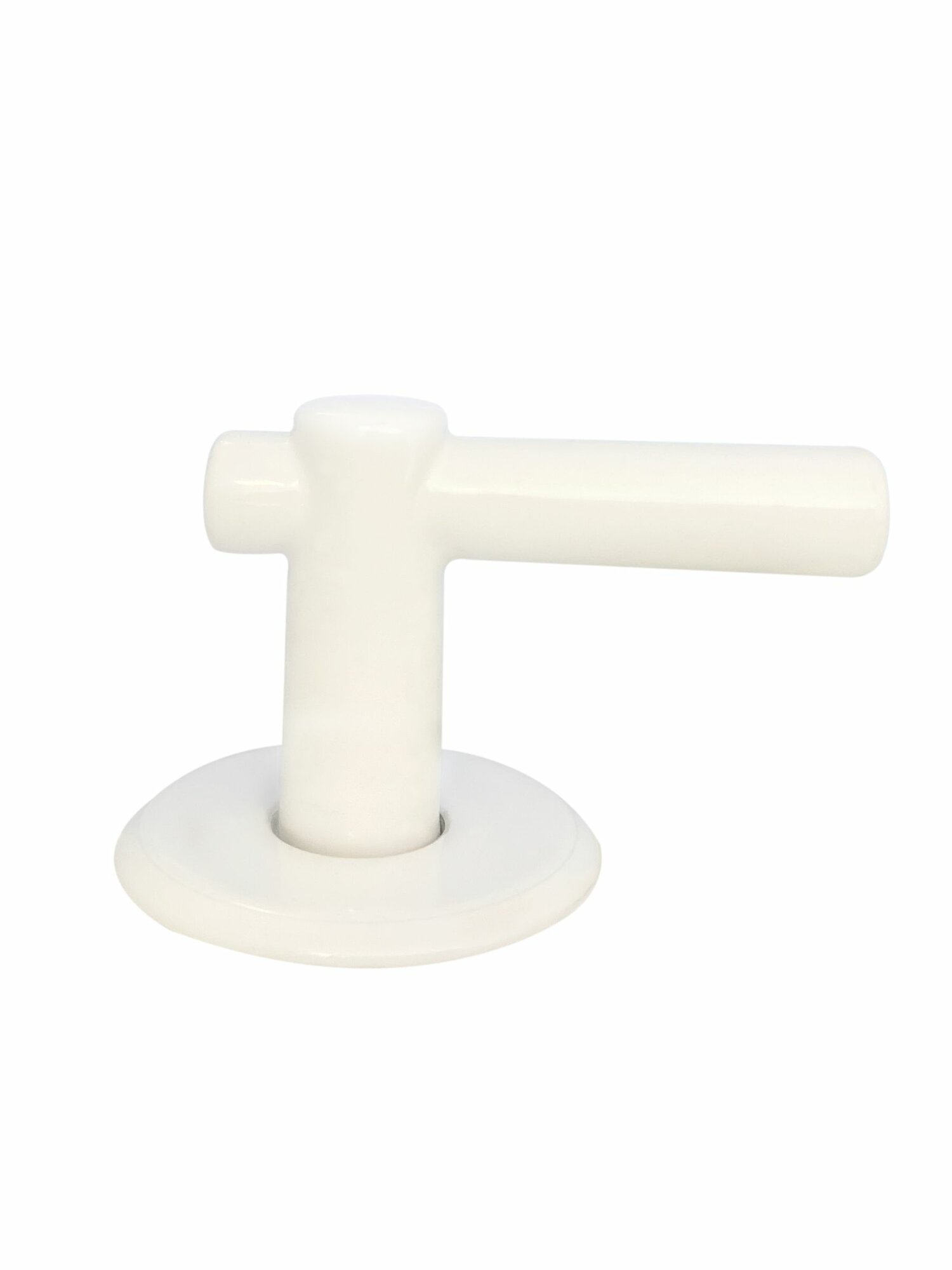 Ручка шибера "модель БМ" белая, из черной стали, росстин