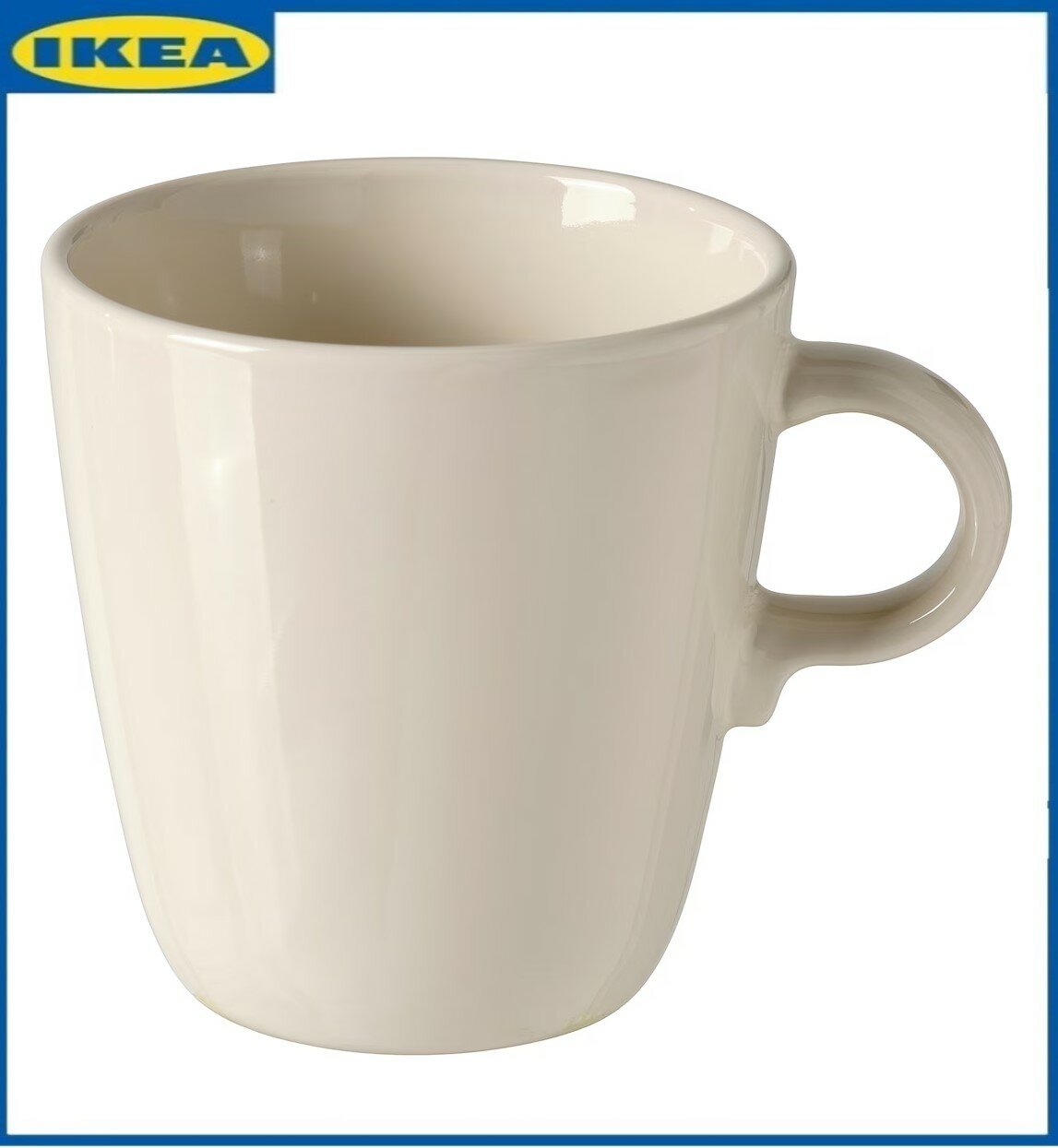 Кружка керамическая IKEA FARGKLAR, 370 мл, 10 см, 1 шт. Икеа Фэргклар.