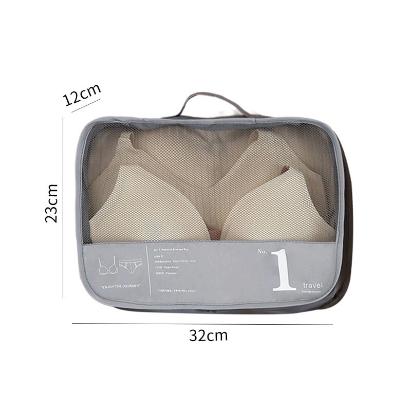 Дорожная компрессионная сумка для хранения, костюм из шести предметов, сумка для организации и упаковки одежды,