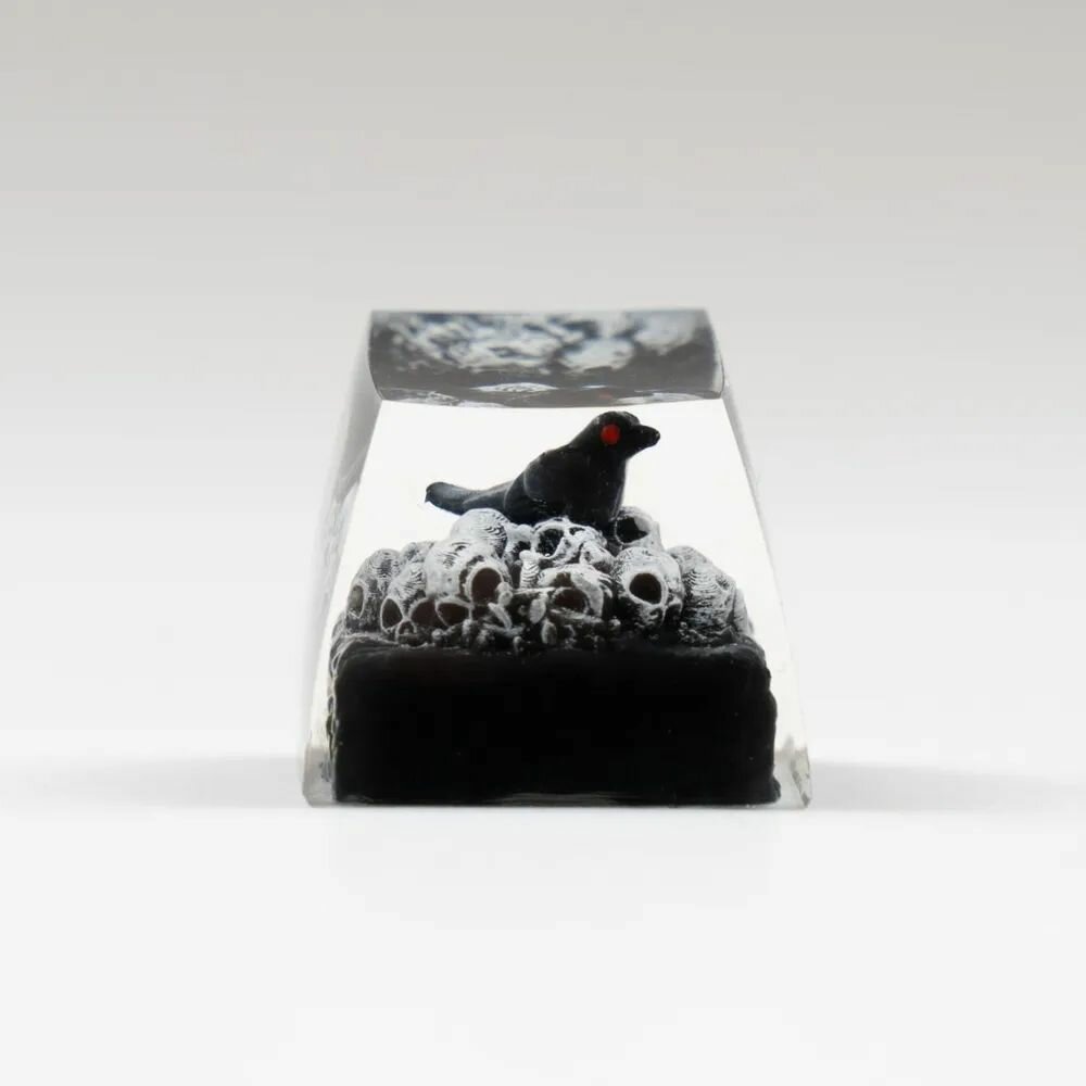 Кейкапы для механической клавиатуры Колпачки Raven&Crow: череп, смола, ручная работа, SA профиль, для MX Switch