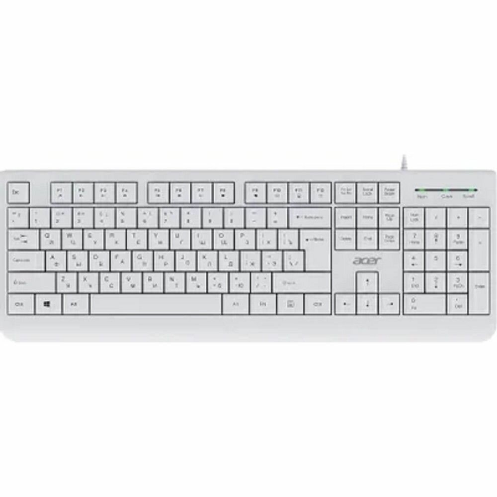 Acer OKW400 white USB Multimedia ZL. KBDEE.01B каб:1.8м Клавиатура проводная