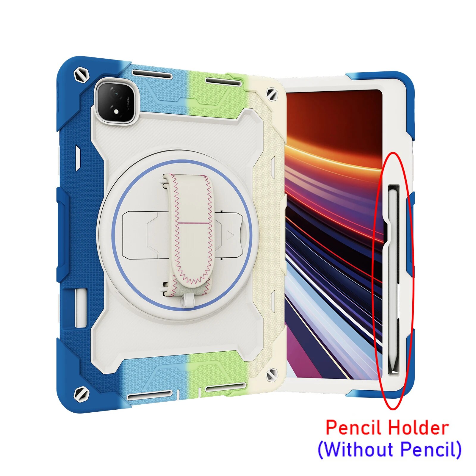 Чехол для планшета Umiaurora для Honor Magic Pad2 Magic Pad2 12.3 inch, 02 Rainbow Blue