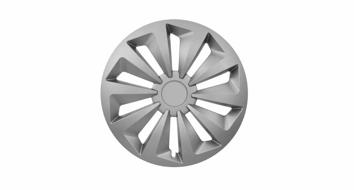 Колпаки колеса JESSE LAI "фокс", R-15, защёлки, комплект 4шт, серебристые