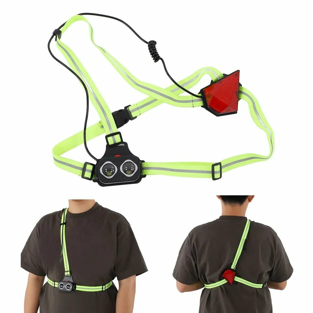 Нагрудный фонарь, электрический, водонепроницаемый для кемпинга и бега