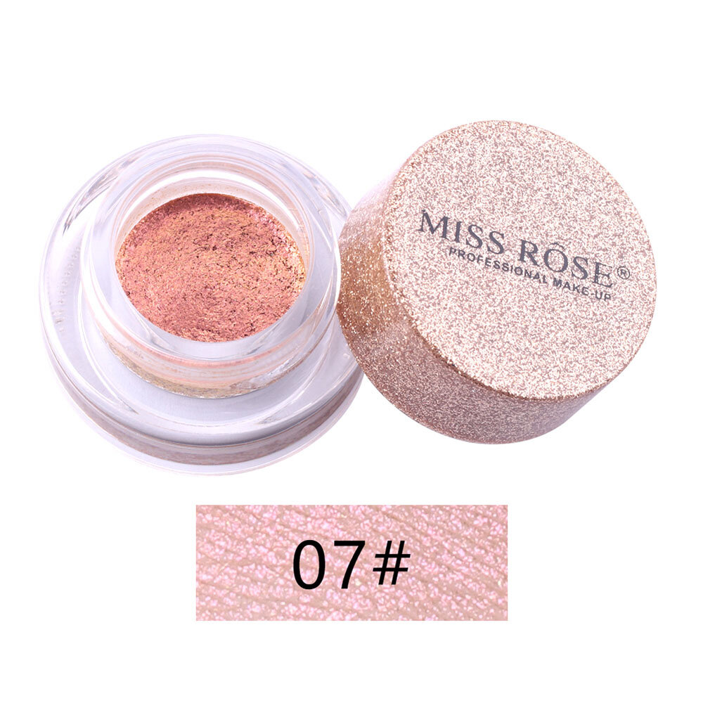 MISS ROSE тени в порошке для глаз Shiny Smoky Eyeshadow Bling High Gloss Face Glow , модель 7001-009M, цвета M1, M2, 3#, M4, M5, M6, M7, M9, M13, M14, M15, M16 (выбор), вес 3г / 0.11 унций, размер упаковки 35*25мм / 1.38*0.98дюйма, вес товара 18г /