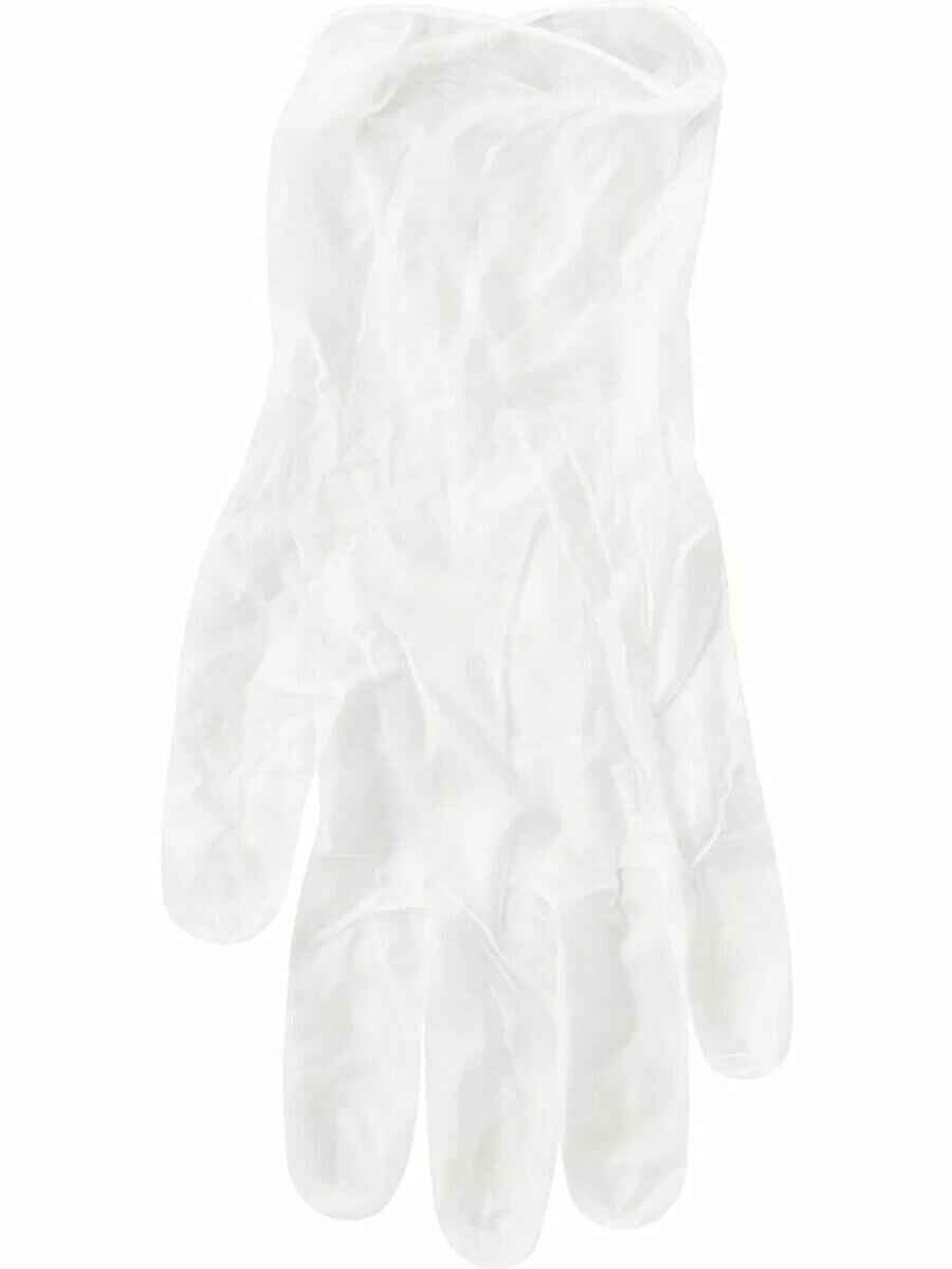 Виниловые неопудренные перчатки AVIORA р. L, 100 шт. 402-639