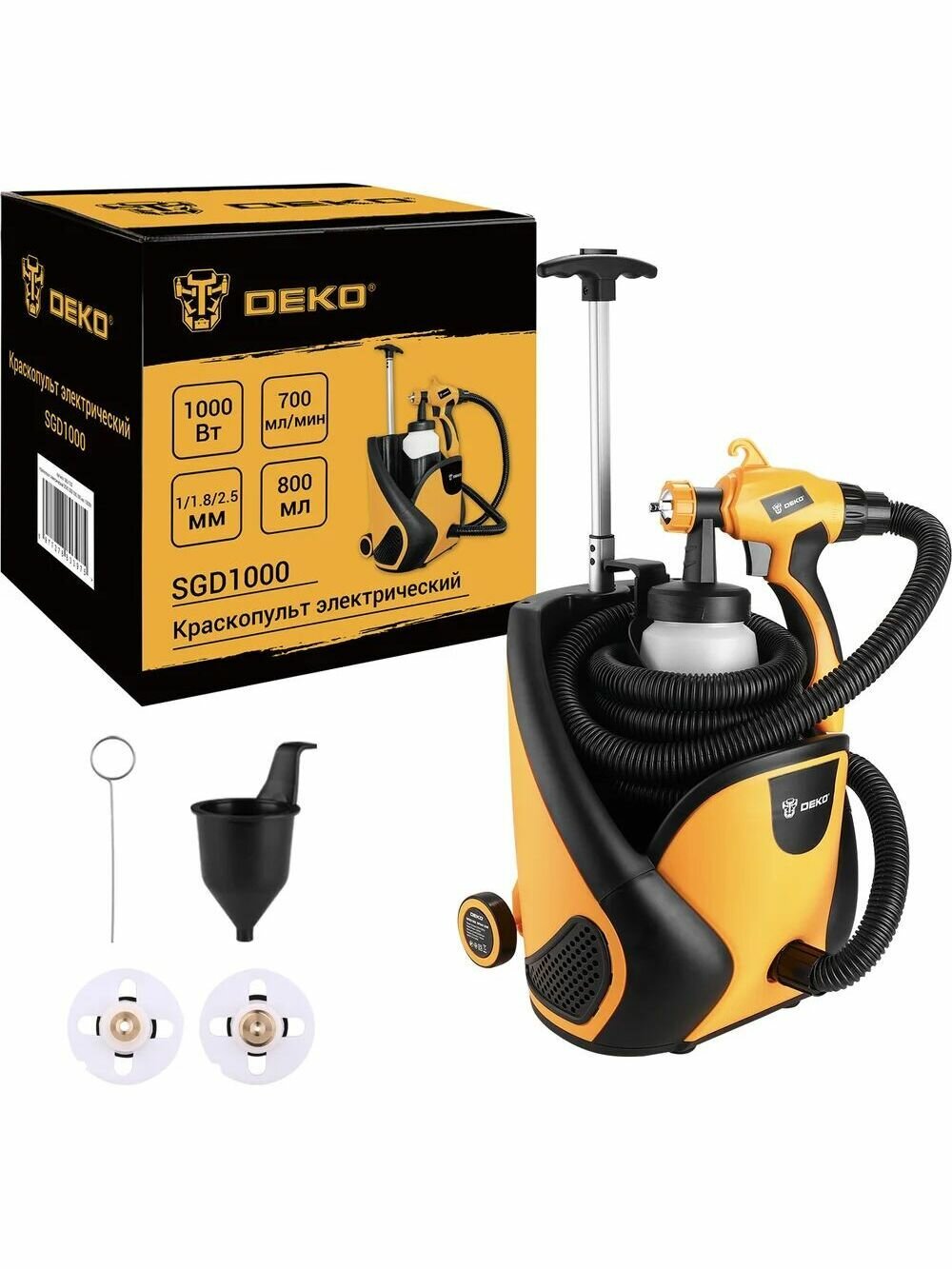 Краскопульт электрический DEKO SGD1000, 800 мл, 1000Вт 085-1333