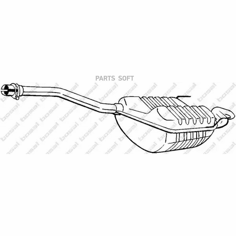 Глушитель выхлопных газов конечный от официального дистрибьютора, BOSAL, артикул 278397
