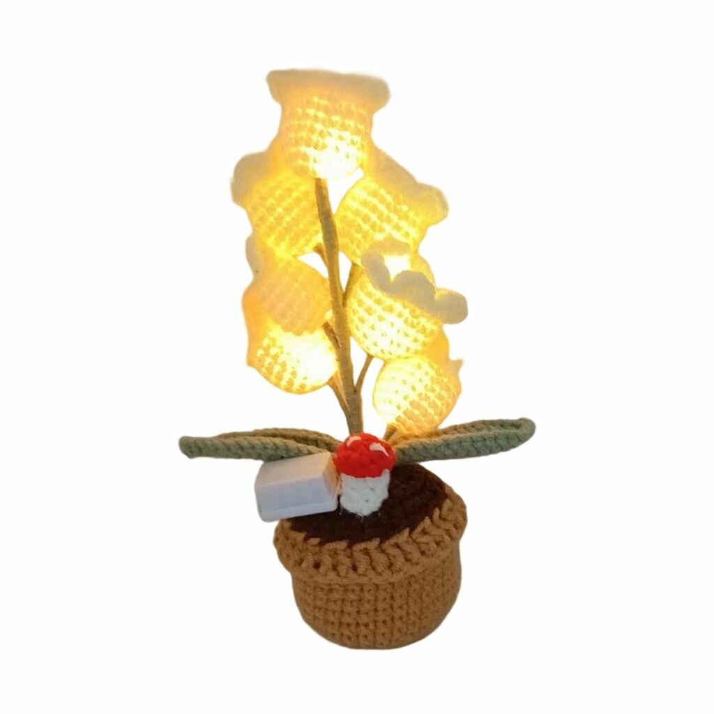 Ландыш шерстяной В горшке-Бежевый 1-Без света