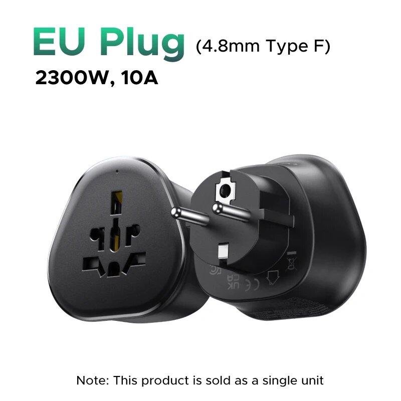 UGREEN Универсальный дорожный адаптер EU Plug