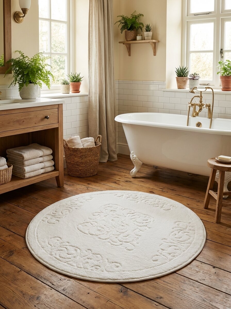 Коврик круглый для ванной и туалета Natali's Carpets 100х100 см Турция