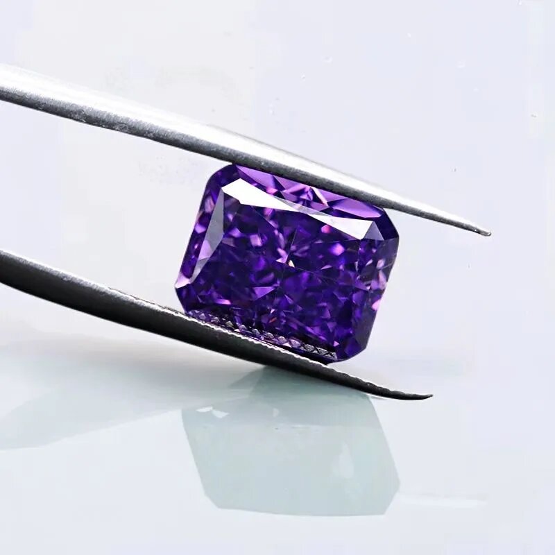 Ювелирный камень Цветной кубический цирконий ледяной огранки 8х10 мм