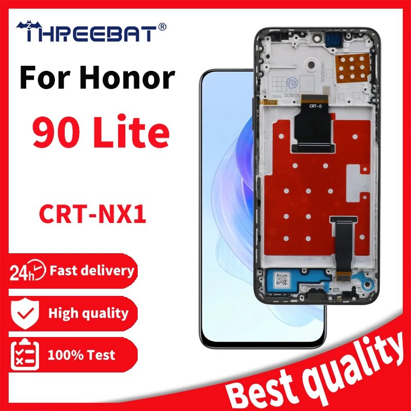 6,7-дюймовый IPS ЖК-дисплей 90 Гц для Honor 90 Lite, ЖК-экран CRT-NX1, сенсорный With Bue Frame