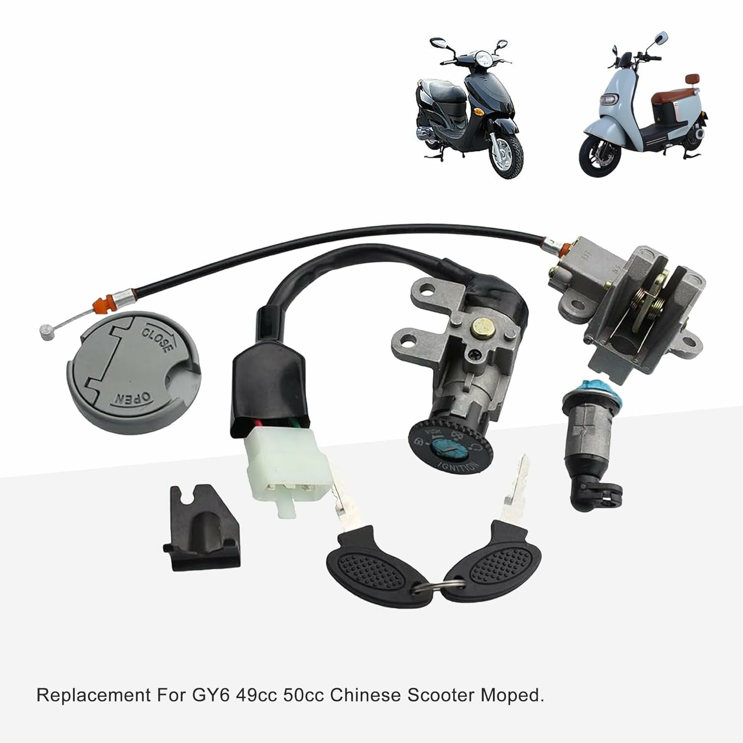 Замок зажигания для скутера 49-50 куб. (Комплект)