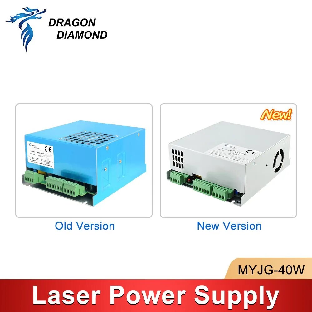 40 Вт блок питания CO2-лазера 110 В 220 В для CO2-лазерной трубки гравировальный станок для резки 35-50 Вт оборудование серии MYJG