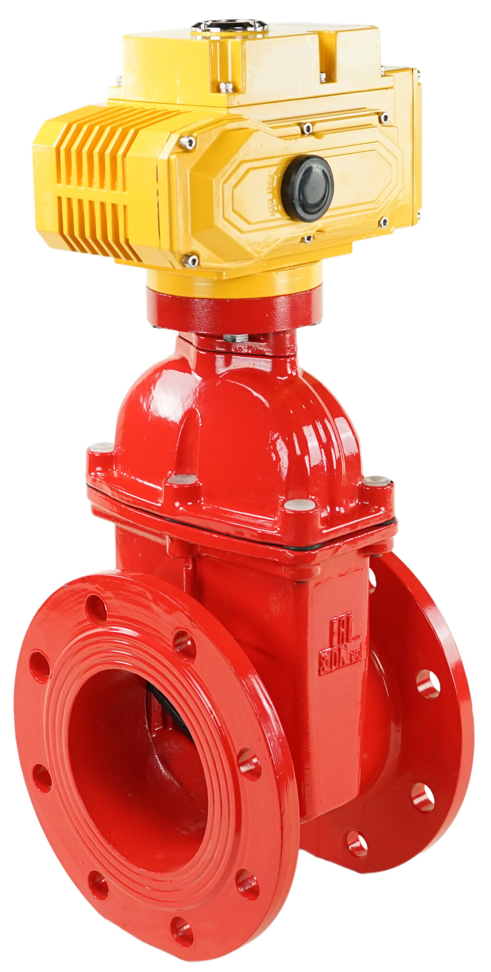 Задвижка клиновая 30ч939р с обрезиненным клином красная DN. RU-200-16-GGG50-EPDM-F4-RED Ду200 Ру16 T?110-120°C с электроприводом DN.ru MT-300-220, 220В