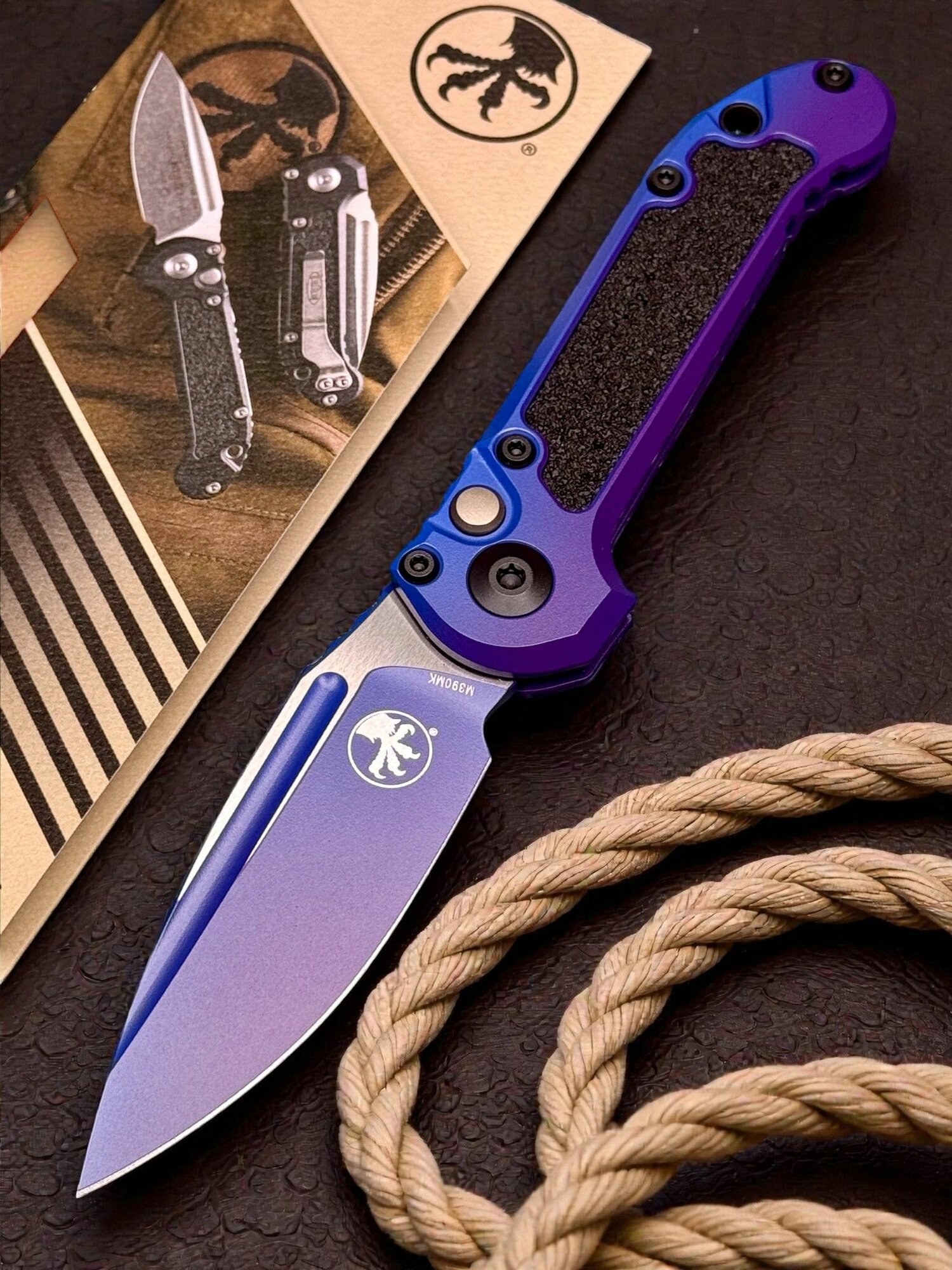 Нож складной MicroTech MCT11351PUAUSZ4 LUDT Gen III, Purple Aurora Standard, Signature Series