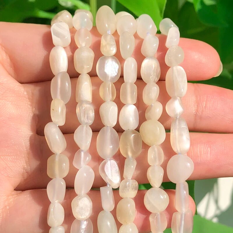 Бусины из розового опала и лунного камня 60 шт TTUIJI Белый, moonstone