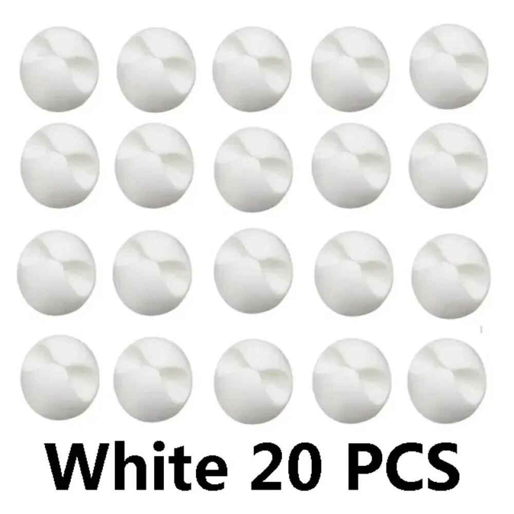 Кабельная катушка Maerknon, силиконовая White 20PCS