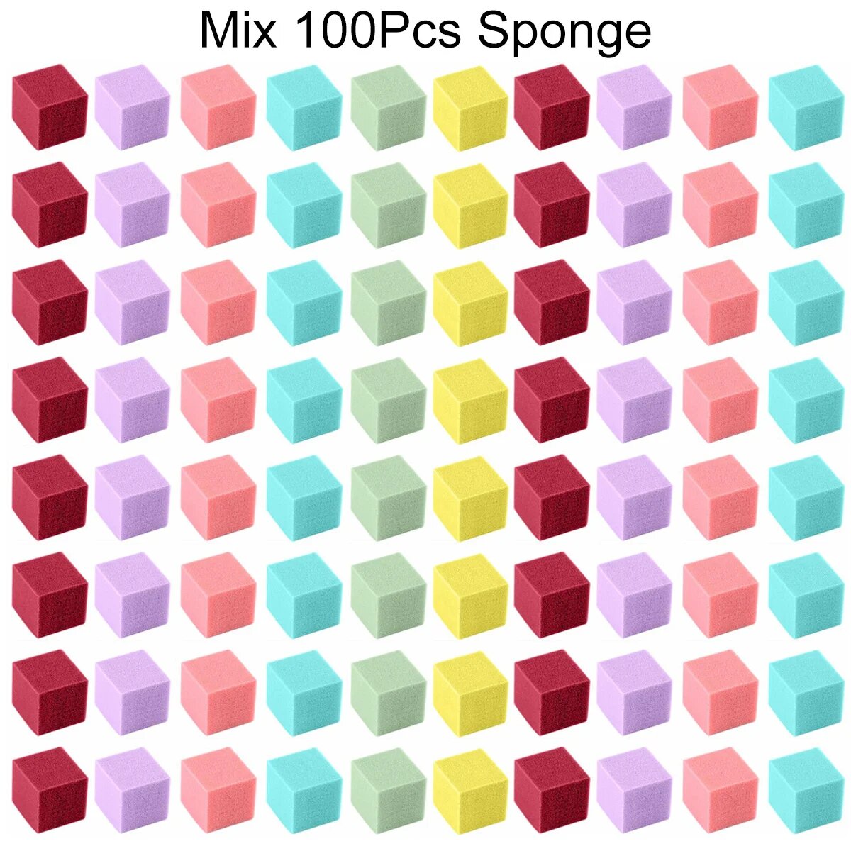 Набор губок для маникюра FUMOSIK, Mix 100pc