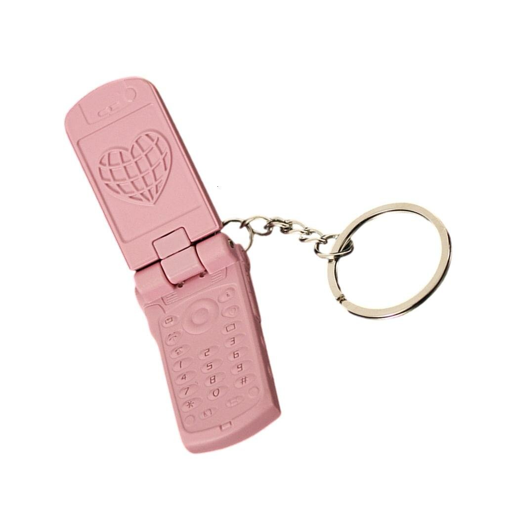 Брелок, брелок, Переворачивайте и поворачивайте мини-брелок для мобильного телефона-розовый