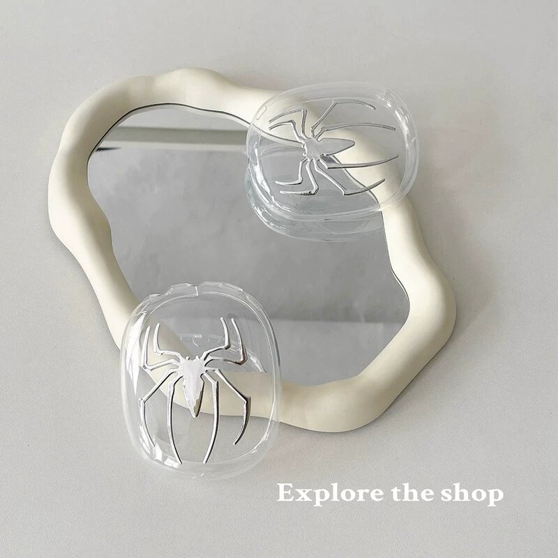 Металлический прозрачный чехол-паук для AirPods Max, подходит для Apple AirPods Max, защитный чехол, мягкий чехол для