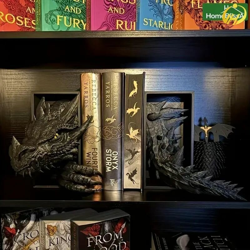 2 шт. Фантастический держатель для книги на полке в виде динозавра, декоративный держатель для книг в винтажном стиле, декорации для книжных полок, идеальный подарок для него