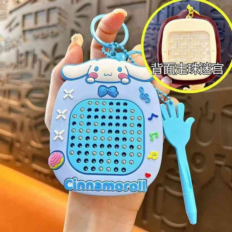 Милый брелок с магнитной стальной шариковой доской для рисования от Sanrio, игрушка для детей, подвеска для рюкзака, магнитная доска