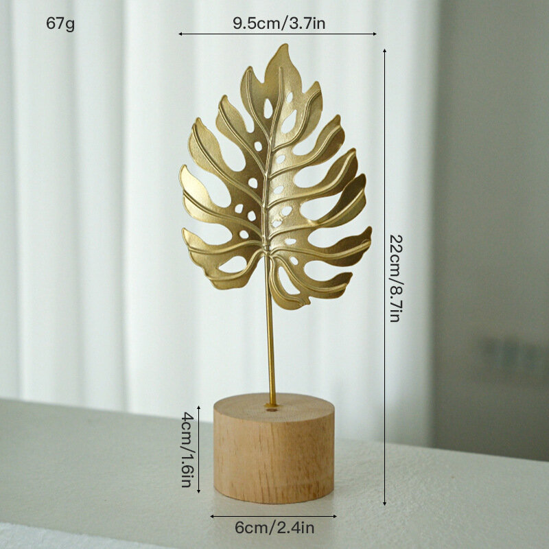 Скандинавский стиль, легкая роскошь, металлические изделия, креативные украшения для дома, гостиной, входа, винный шкаф, железное искусство, украшения в виде листьев гинкго