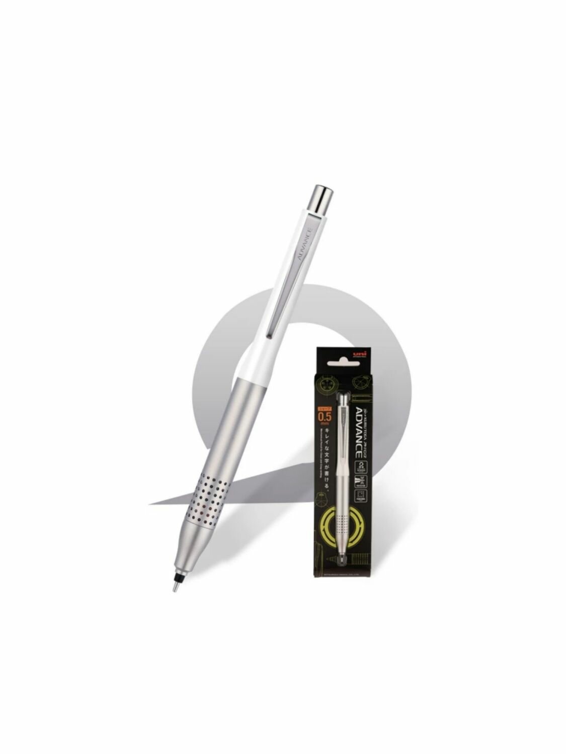 Карандаш механический Uni KURU TOGA Advance M5-1030, белый-серебристый 0,5 мм